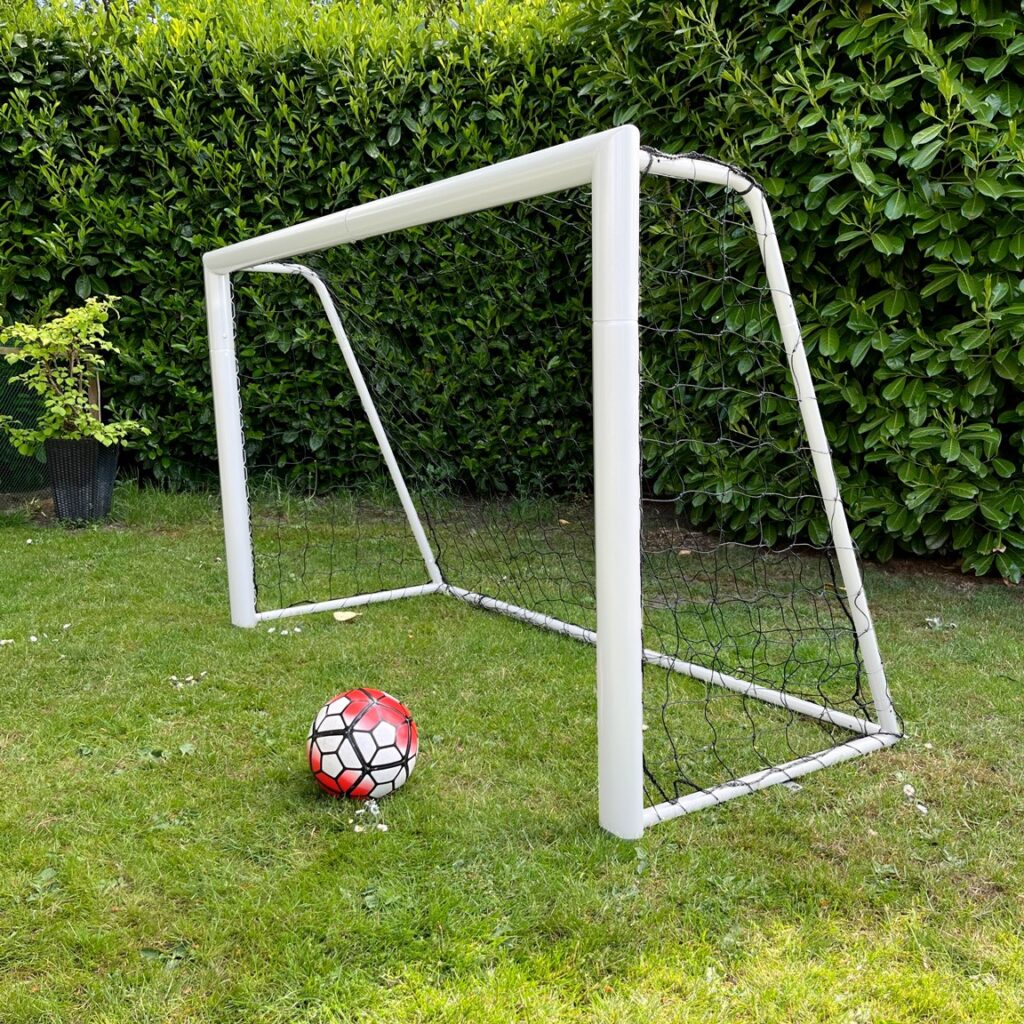 Fodboldmål Freeplay Elite Pro 200 x 120 cm - Hvid Galvaniseret Stål Kun ...